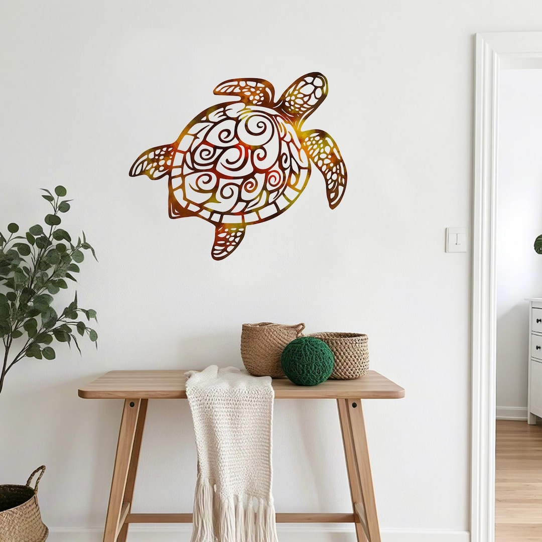 Metal Sea Turtle Wall Art,sea Turtle Wall Decor,turtle Metal Sign,beach ...