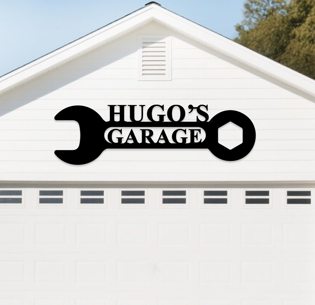 Custom Garage Sign, Personalized Garage Metal Sign, Workshop Name Sign ...
