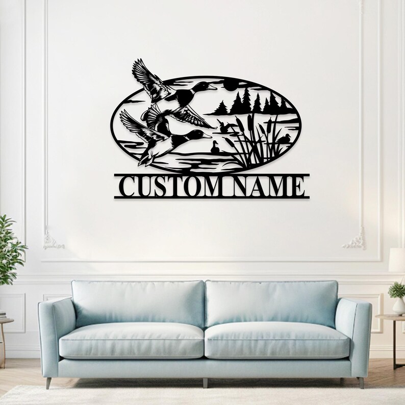 Custom Duck Hunting Name Sign,hunter Metal Sign,duck Metal Wall Art ...