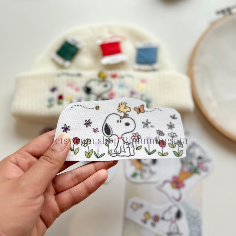 Snoopy Fabric Stickers | Cute Cartoon Embroidery Patches | DIY Sewing & Crafting | Pre-cut ...
