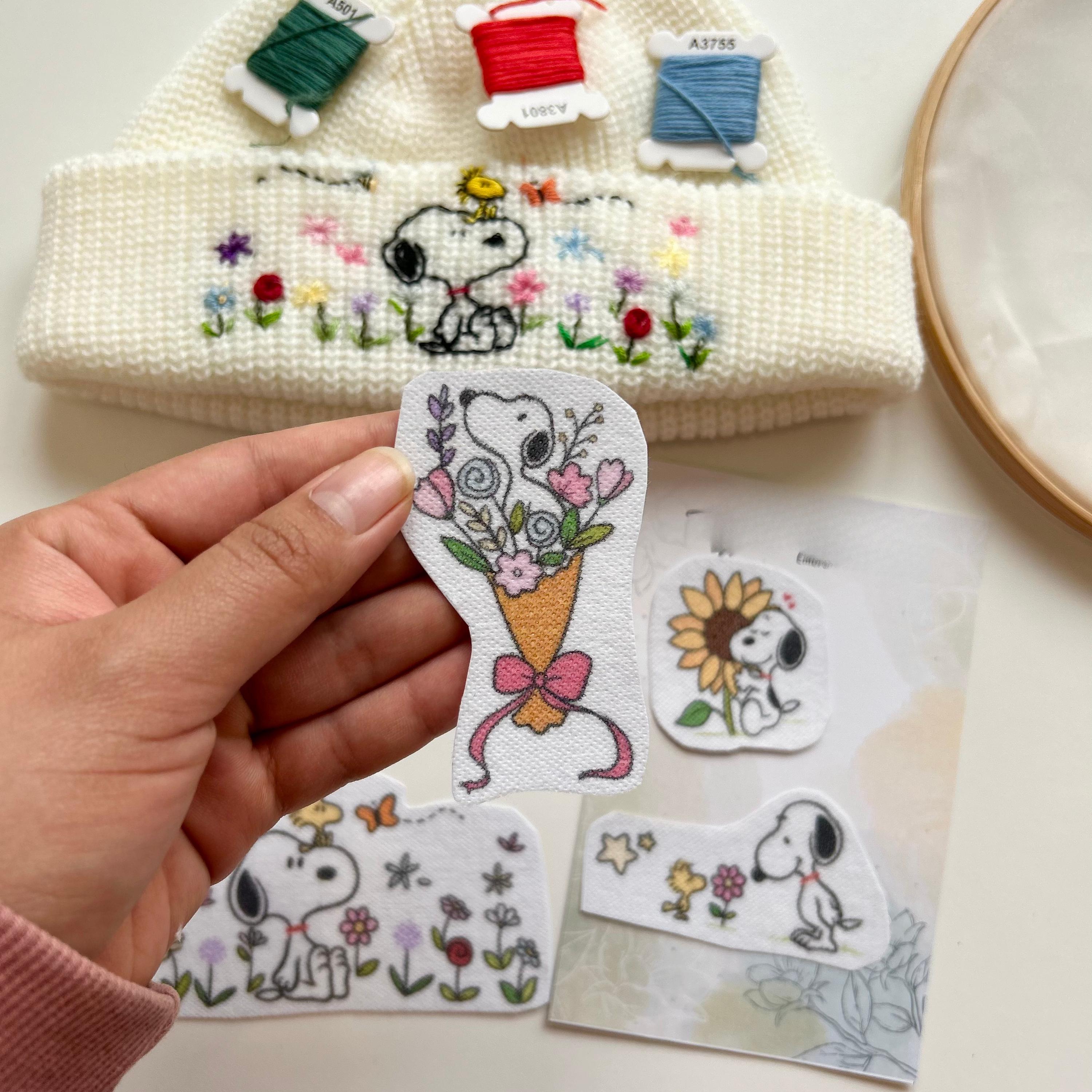 Snoopy Fabric Stickers | Cute Cartoon Embroidery Patches | DIY Sewing ...