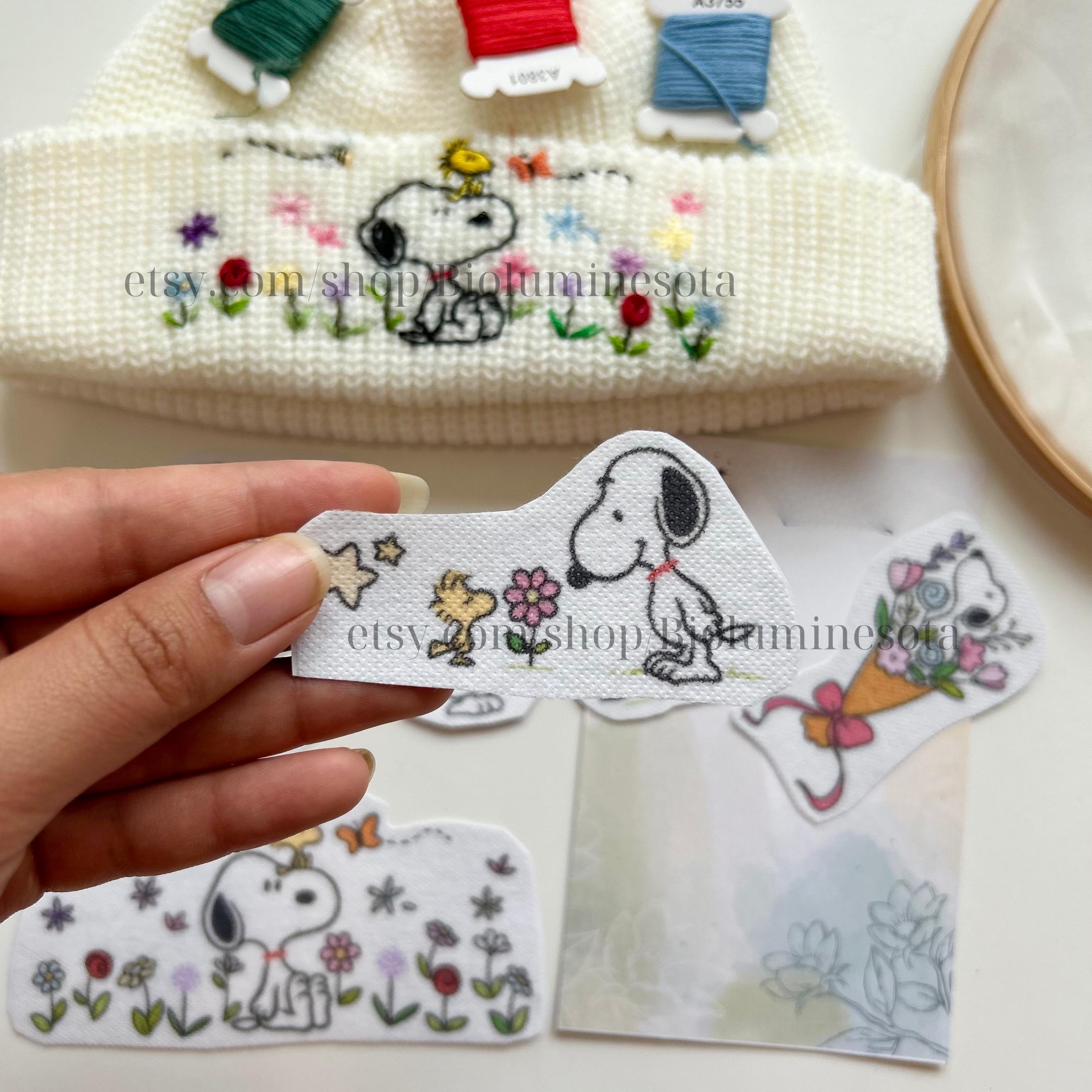 Snoopy Fabric Stickers | Cute Cartoon Embroidery Patches | DIY Sewing ...