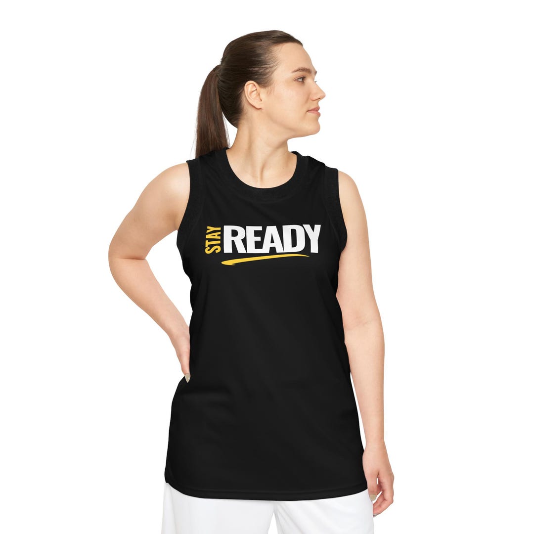 Stay Ready, Unisex Basketball Jersey - Sporty Gym Wear, Gift for ...