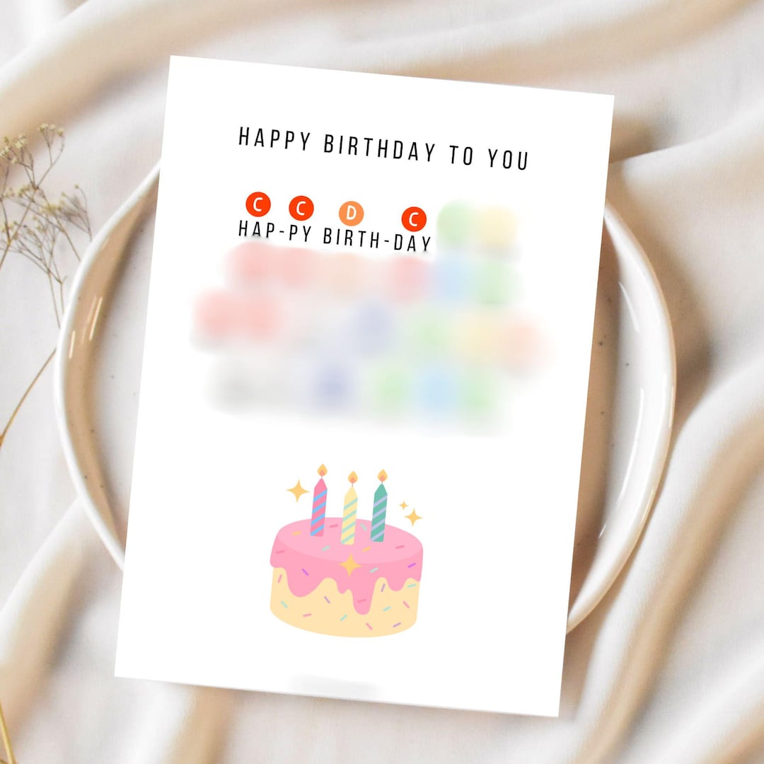 Happy Birthday Song, Musical Hand Bells, Desk Bells Printable Sheet ...