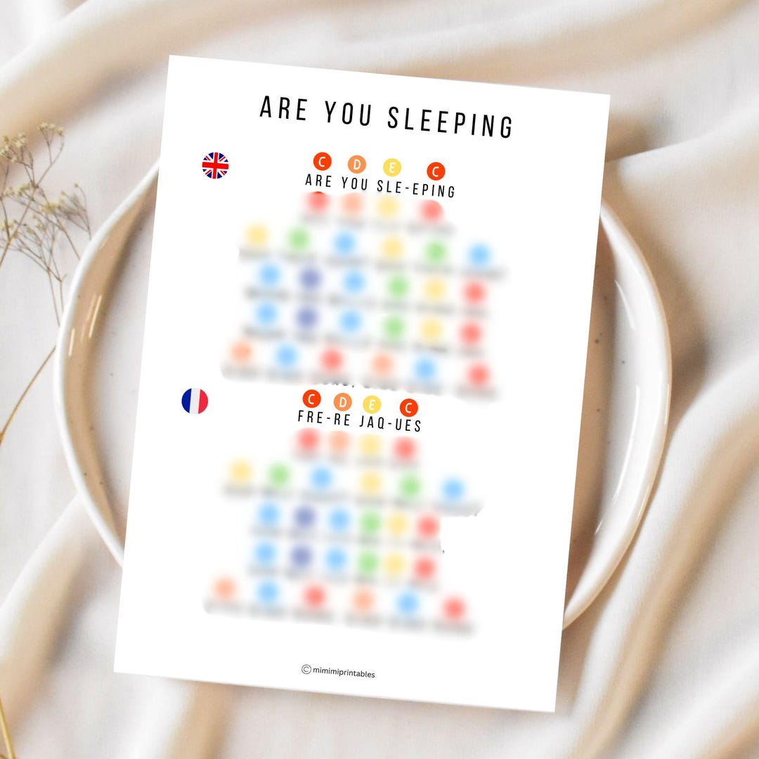 Are You Sleeping, Frere Jaques, Nursery Rhyme, Desk Bells, Hand Bells ...