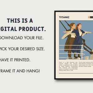 Titanic Poster Minimalist Movie Wall Art for Home Theater Retro Decor ...