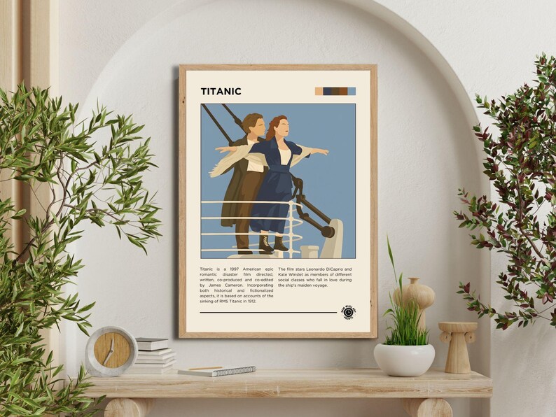 Titanic Poster Minimalist Movie Wall Art for Home Theater Retro Decor ...