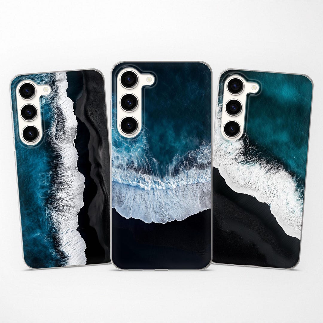 Ocean Wave Minimalist Cute Water Phone Case Fits Samsung S25 Ultra S24 ...
