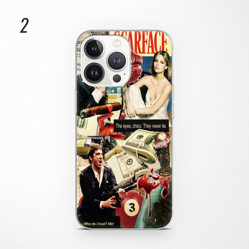 Scarface Movie Phone Case Collage Cover for iPhone 16 Pro 16e 15 14 13 ...