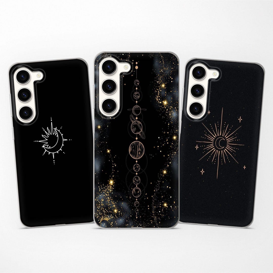 Spiritual Planet Aesthetic Moon Sun Phone Case Fits Samsung S25 Ultra ...