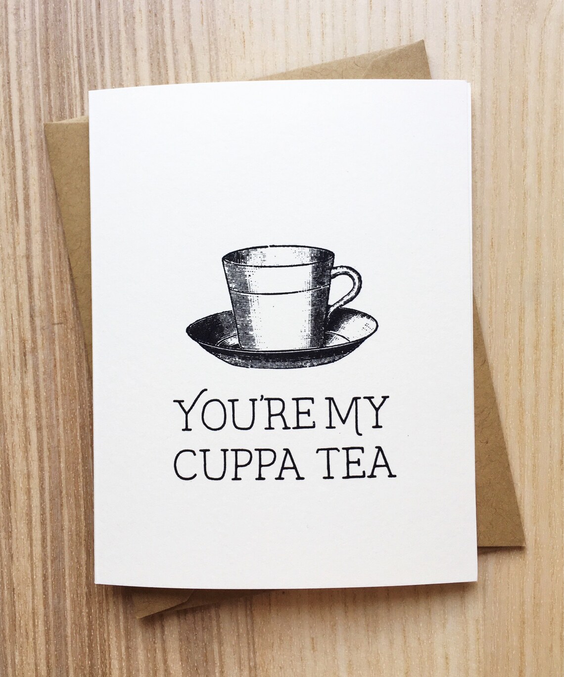 You're My Cup of Tea Card Food Pun Card My Cuppa Tea | Etsy