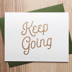 Keep Going Card Words of Encouragement Card Self Care | Etsy