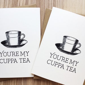 You're My Cup of Tea Card, Food Pun Card, My Cuppa Tea, British Humor ...