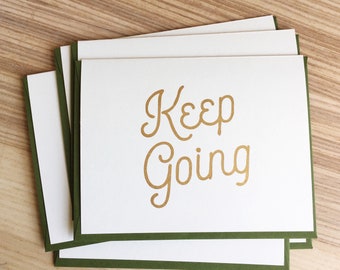 Keep Going Card Words of Encouragement Card Self Care | Etsy