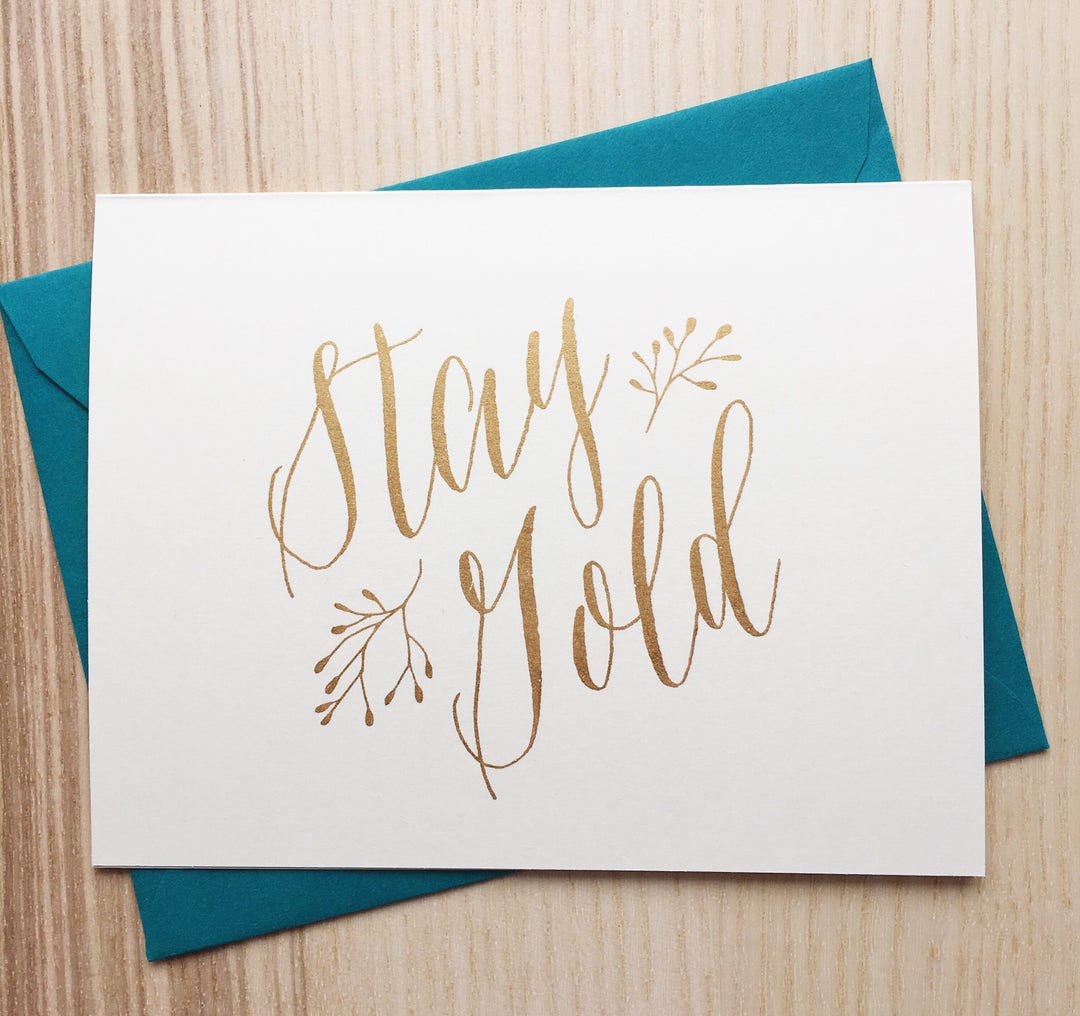 Stay Gold Greeting Card, the Outsiders Card, Stay Gold Ponyboy ...
