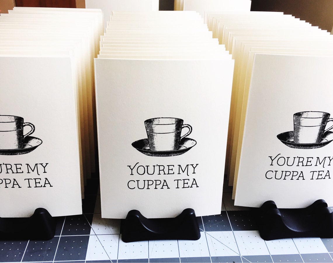 You're My Cup of Tea Card Food Pun Card My Cuppa Tea | Etsy