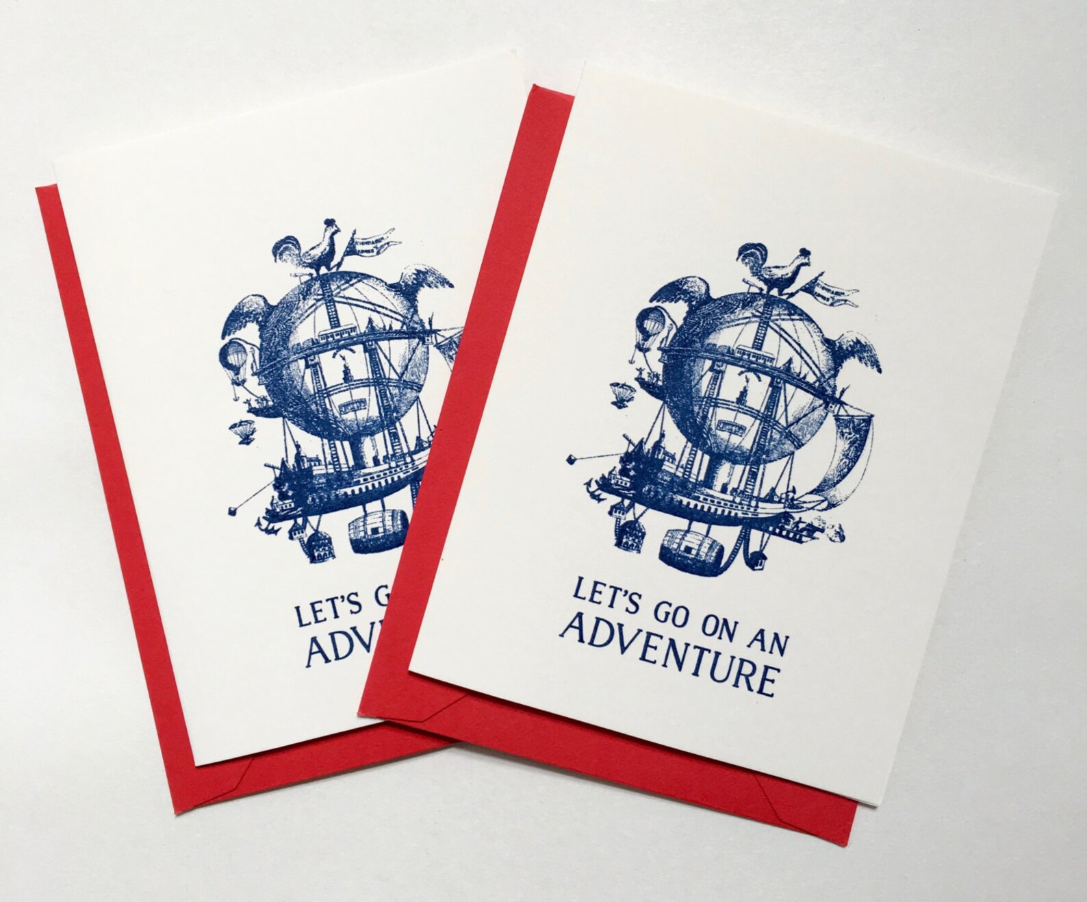 Adventure Card Friendship Card Vintage Balloon Card I Love | Etsy