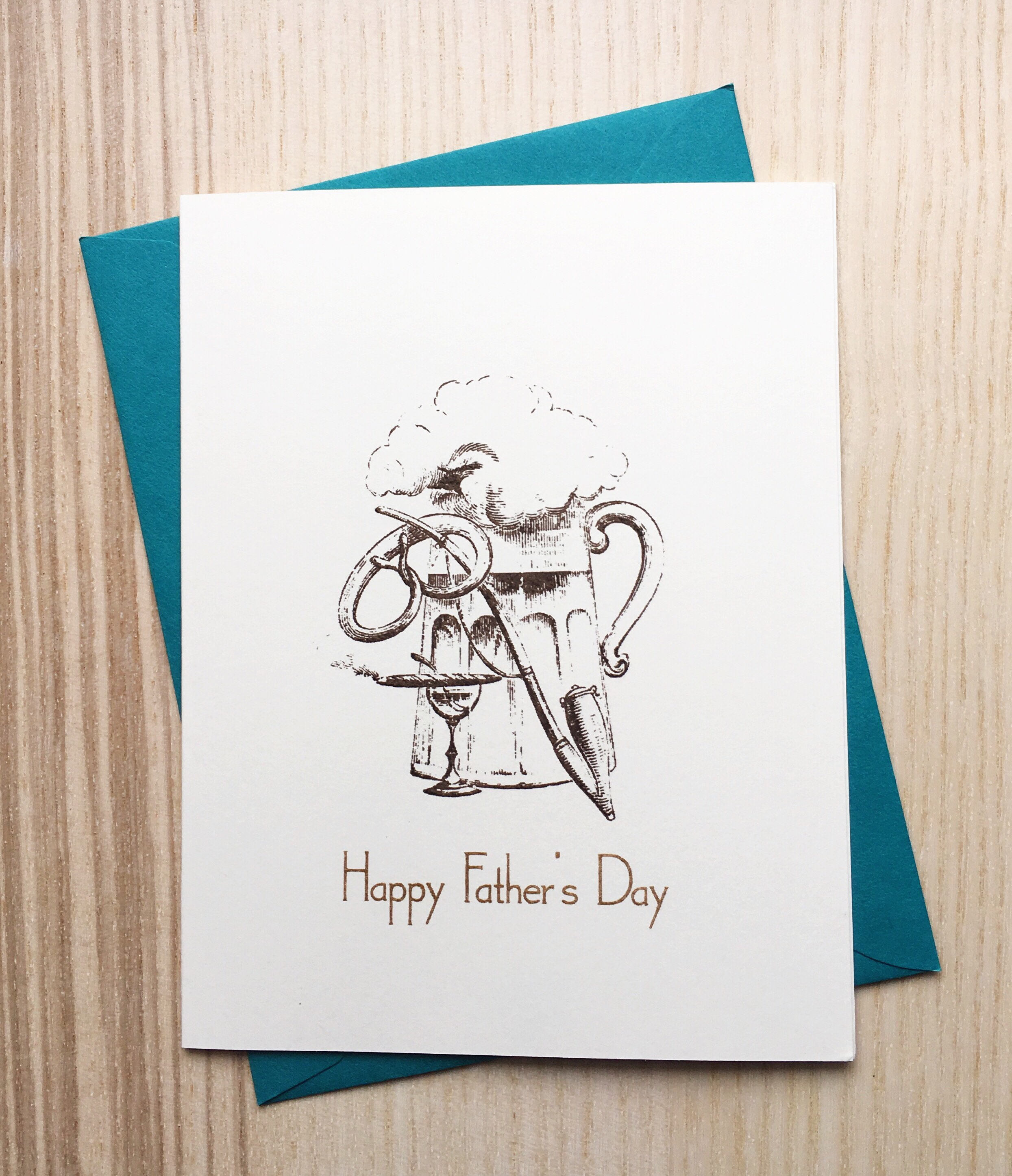 Fathers Day Card, Vintage Fathers Day Card, Food Pun Card, Beer ...