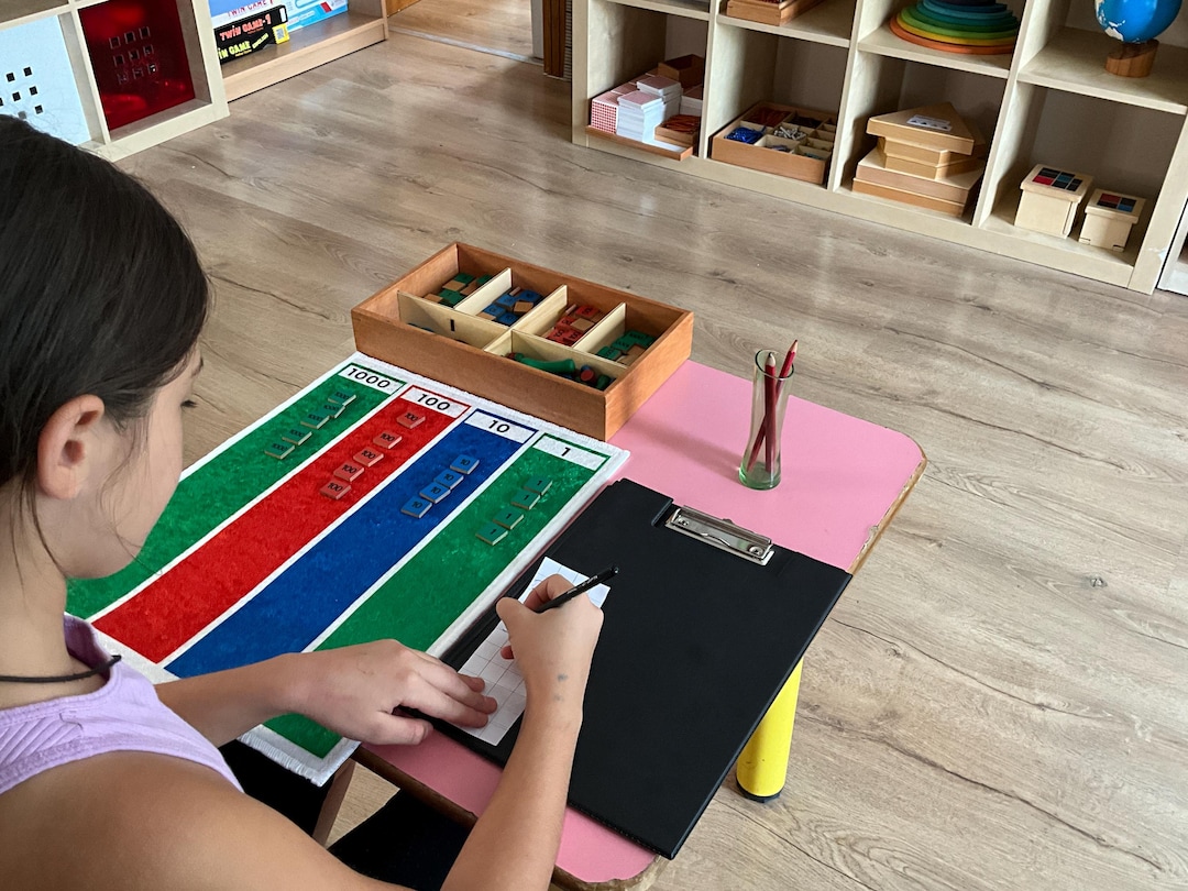 Montessori Math Mat Set, Classroom Work Material, Inspired Math Mats ...