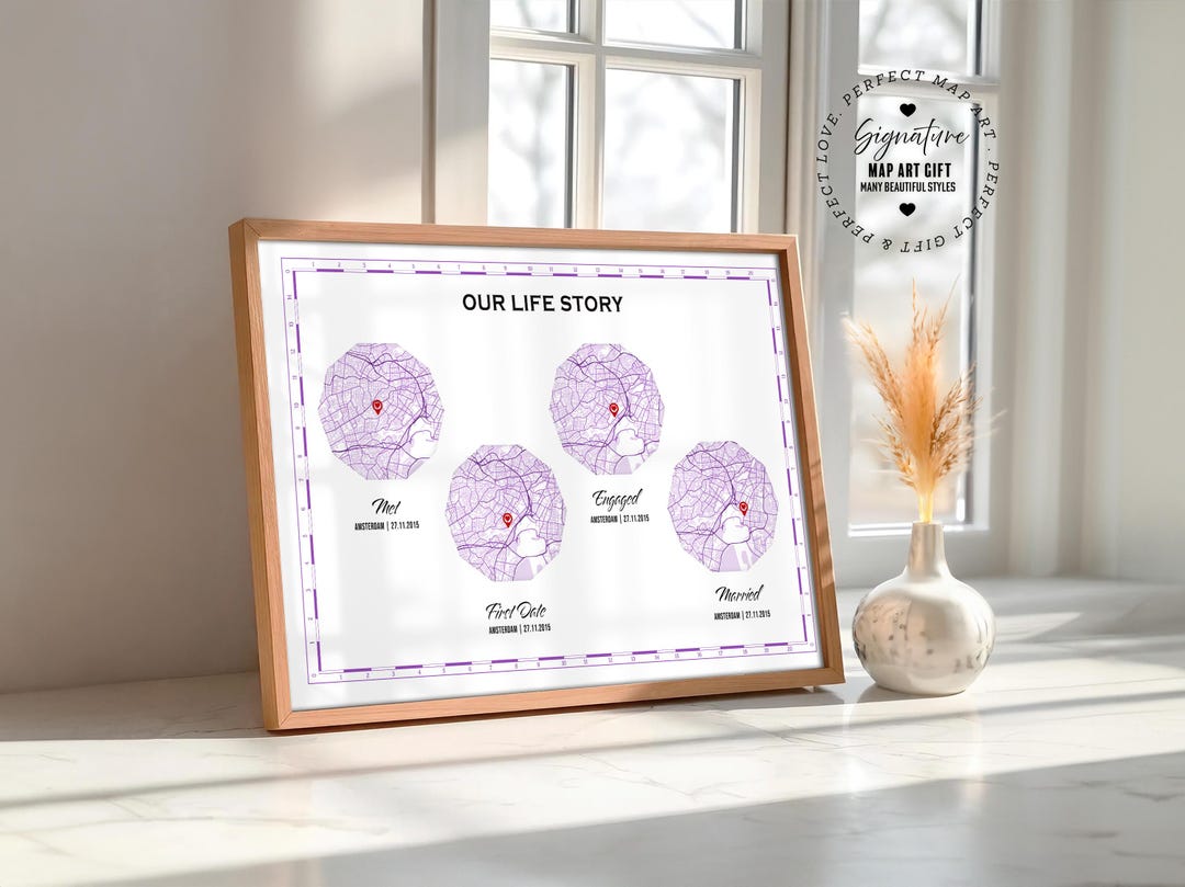 Custom Home City Map Art Gift, Personalized Event Milestone Wall Art ...