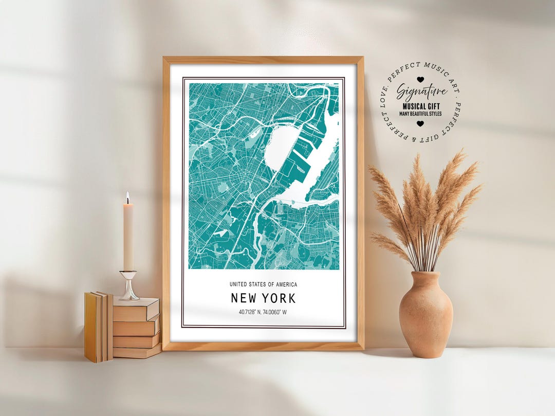Home City Map Gift, Home Town Map Wall Art, Personalized Place Map ...