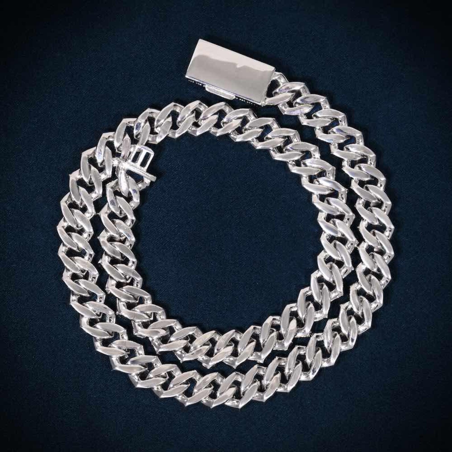 10MM Cuban Link Chain Custom Ice Out Chain 925 Starling Silver Hip Hop ...