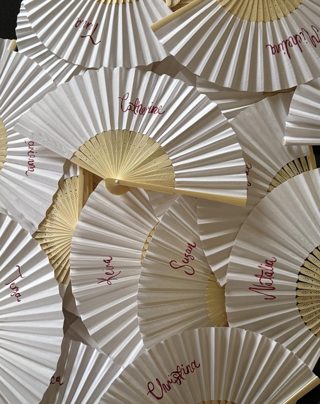 Personalised Paper Fans With Hand Lettering - Etsy Australia