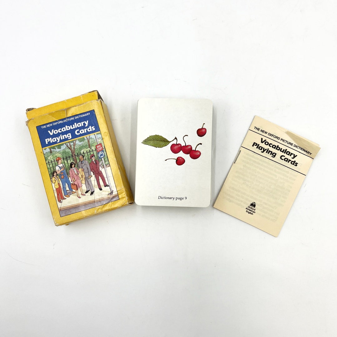 Vintage Flashcards 1980s Vocabulary Flashcards With Pictures and Words ...