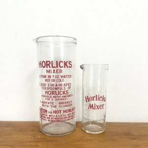 Vintage Horlicks Mixer | Large Glass Mixing and Measuring Jar | Made in ...