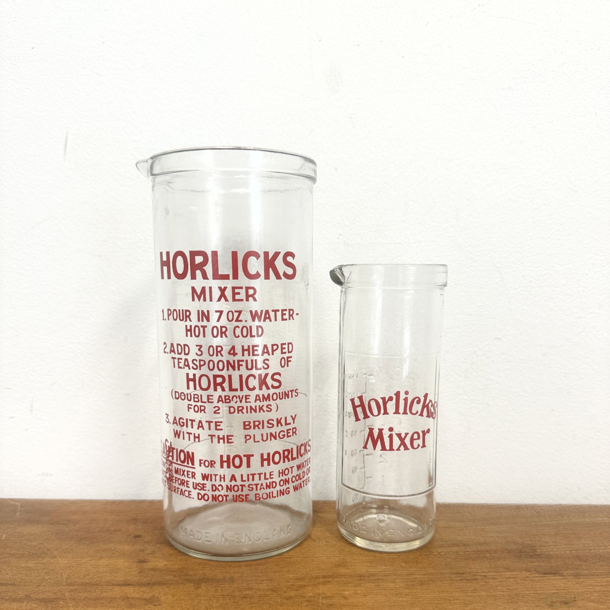 Vintage Horlicks Mixer | Large Glass Mixing and Measuring Jar | Made in ...