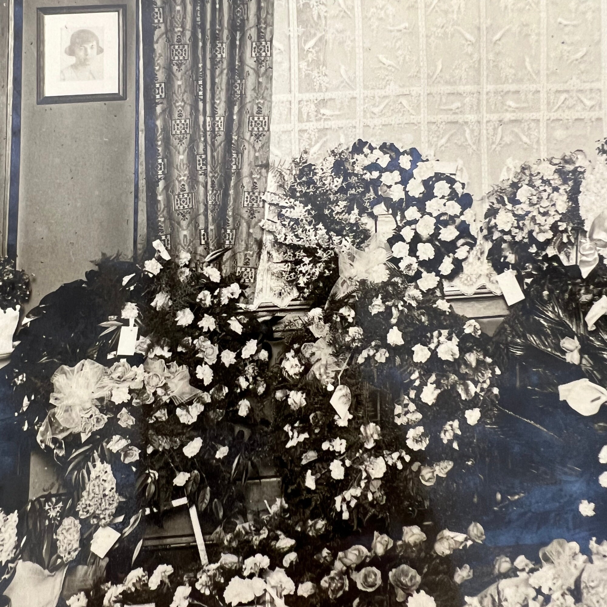 Vintage 1920s Funeral Photograph | Flowers and Casket | St. Louis Mo ...