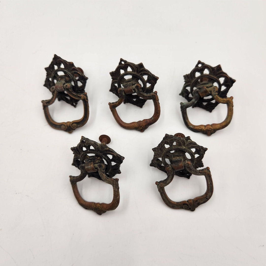 Vintage Victorian Drawer Pulls | Set of 5 Matching Handles | Turn of ...