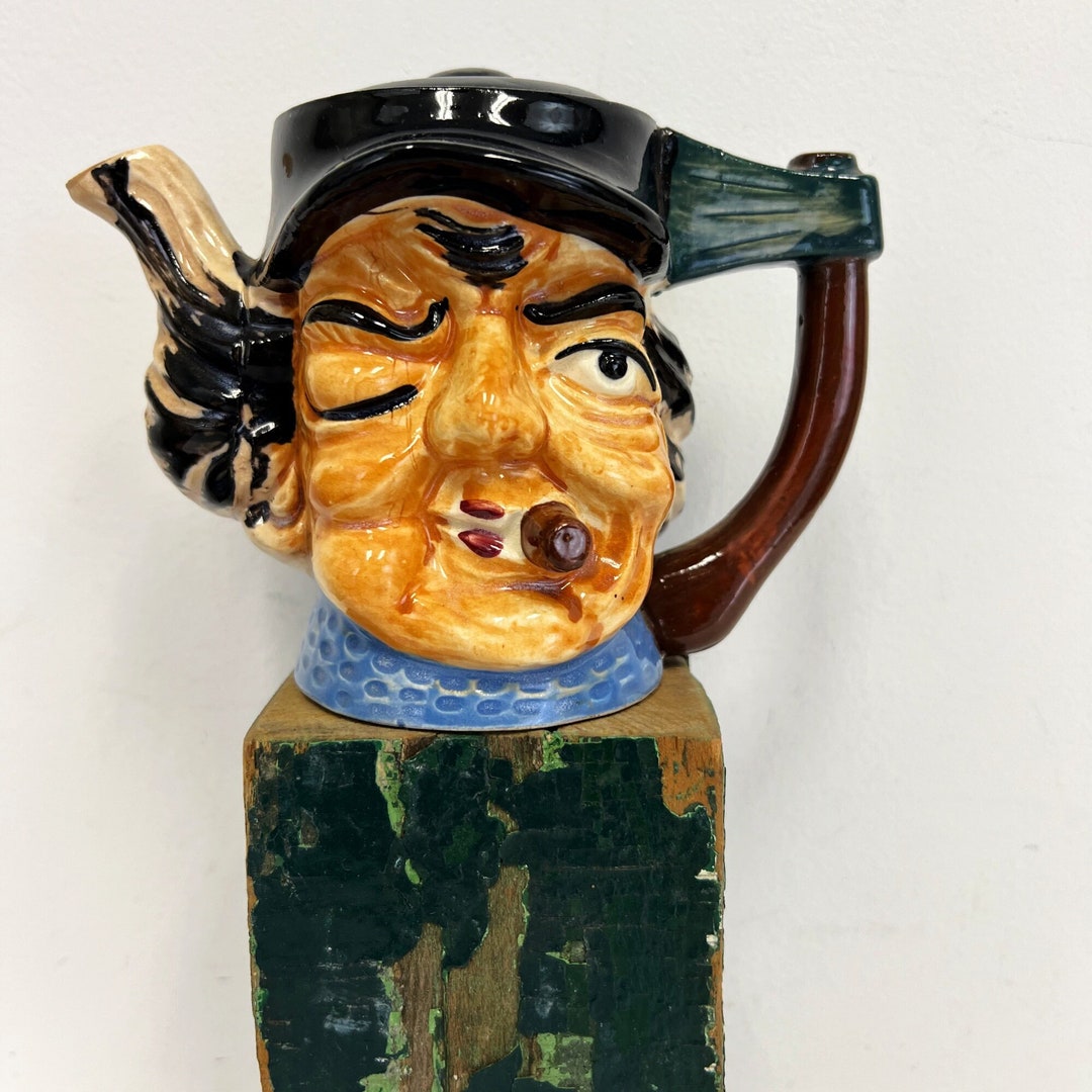 Vintage Mid Century Face T Pot | 1950s Toby Mug T Pot | Cigar and Axe ...