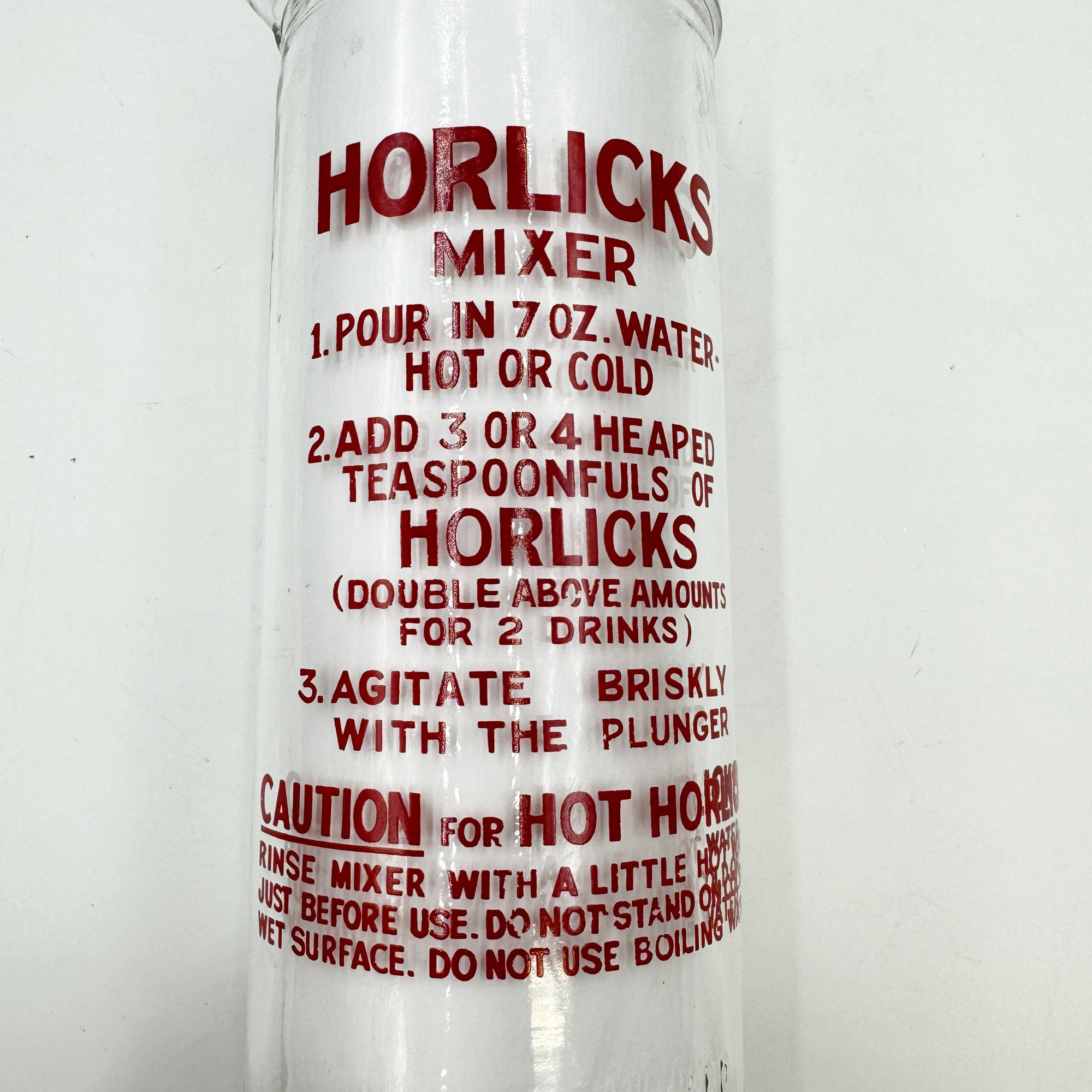 Vintage Horlicks Mixer | Large Glass Mixing and Measuring Jar | Made in ...