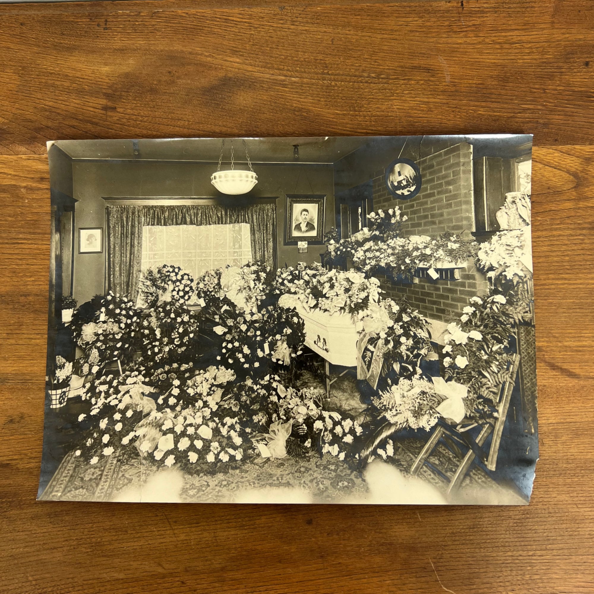 Vintage 1920s Funeral Photograph | Flowers and Casket | St. Louis Mo ...