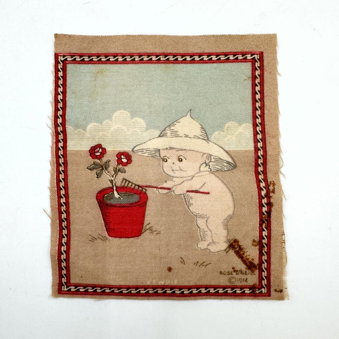 Vintage Kewpie Tobacco Felt | 1914 Rose O'neill Kewpie Tobacco Flannel ...