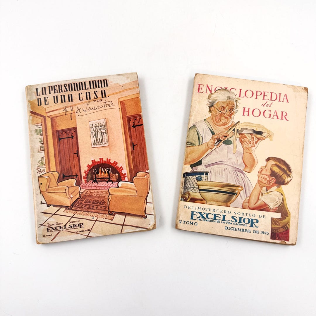 Vintage 1940s Spanish Recipe and Home Decorating Book | Lot of 2 ...