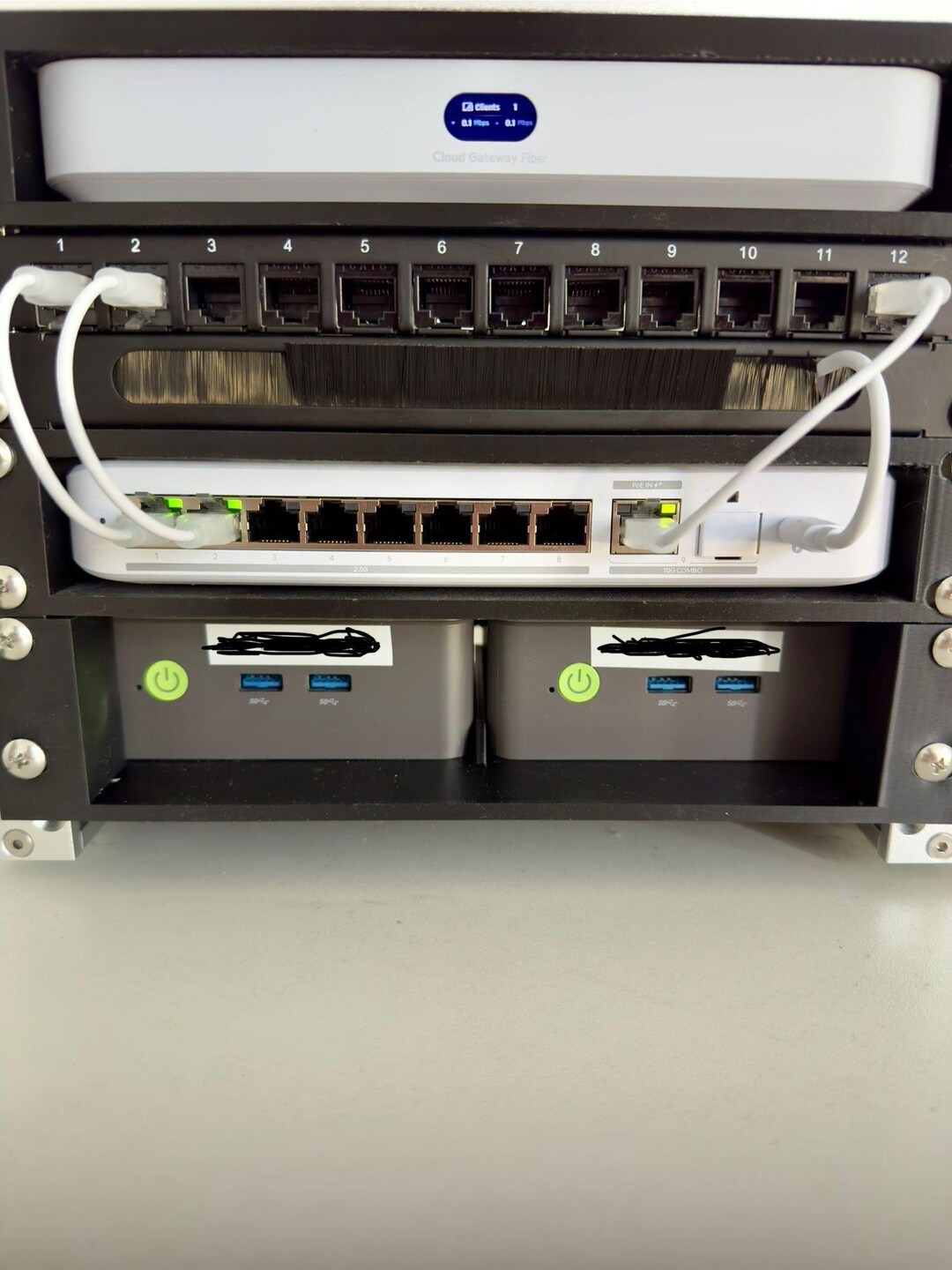 10" Rackmount Panel for Unifi Usw-flex-2.5g-8 | PETG 10" Rack Adapter ...