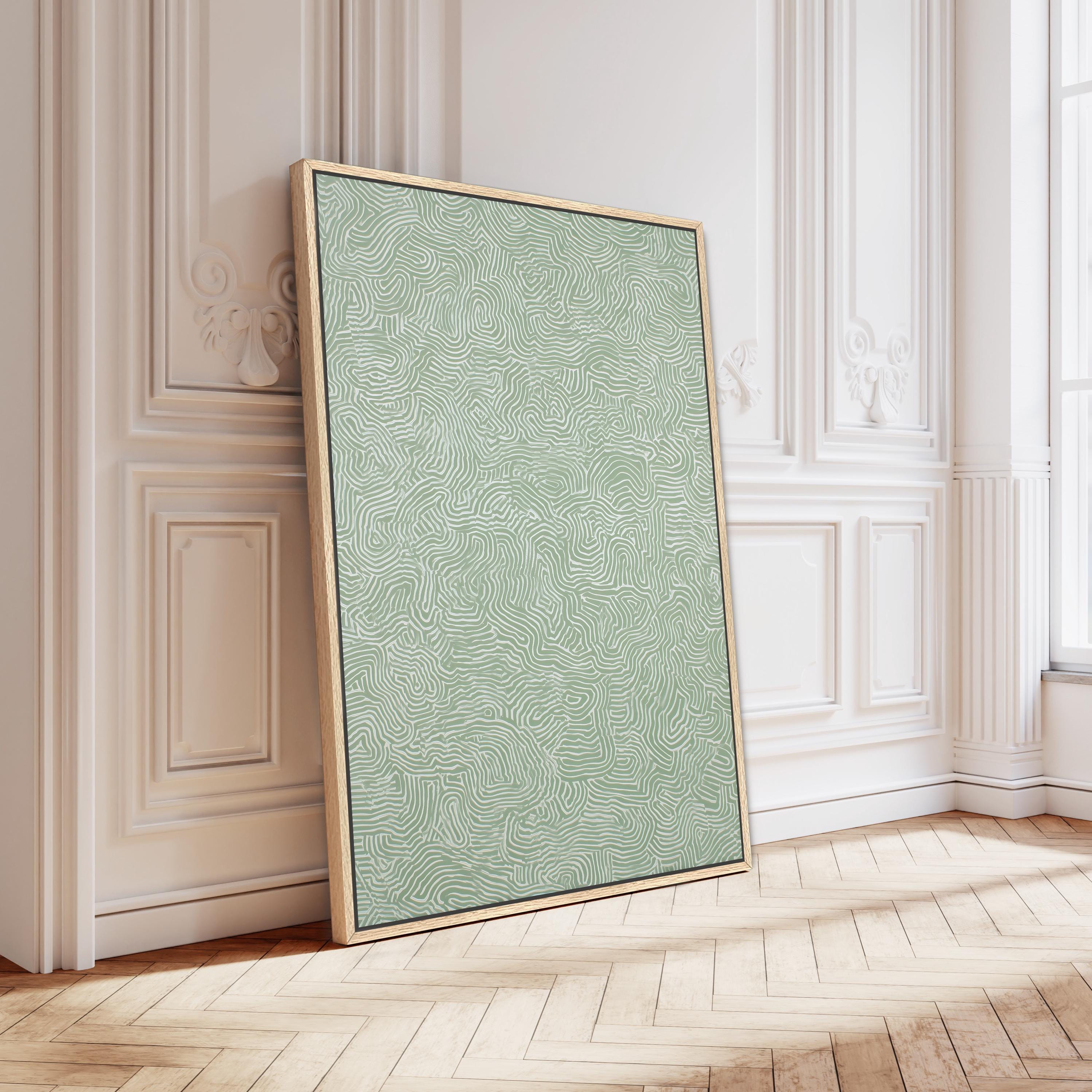 Sage Green Canvas Print: Large Minimalist Abstract Wall Art - Etsy