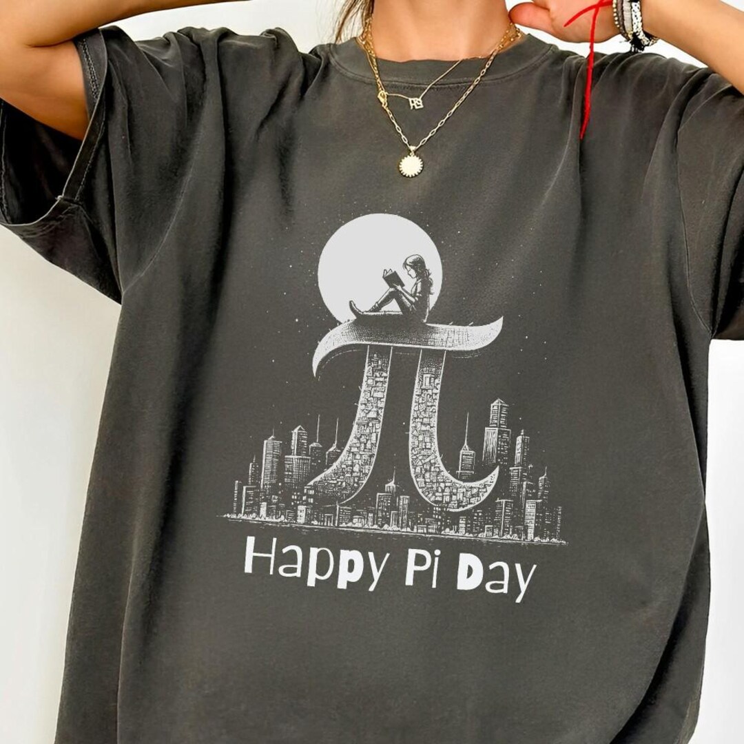 Happy Pi Day Png, Pi Symbol Moon Skyline Design, Math Teacher Shirt Png ...