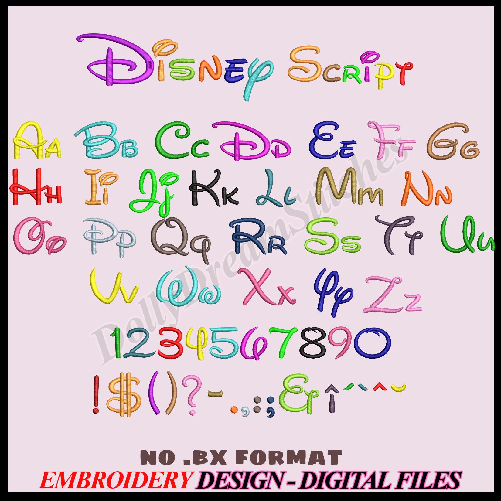 Waltograph Font Embroidery Design, Walt Alphabet Embroidery Design, 9 ...