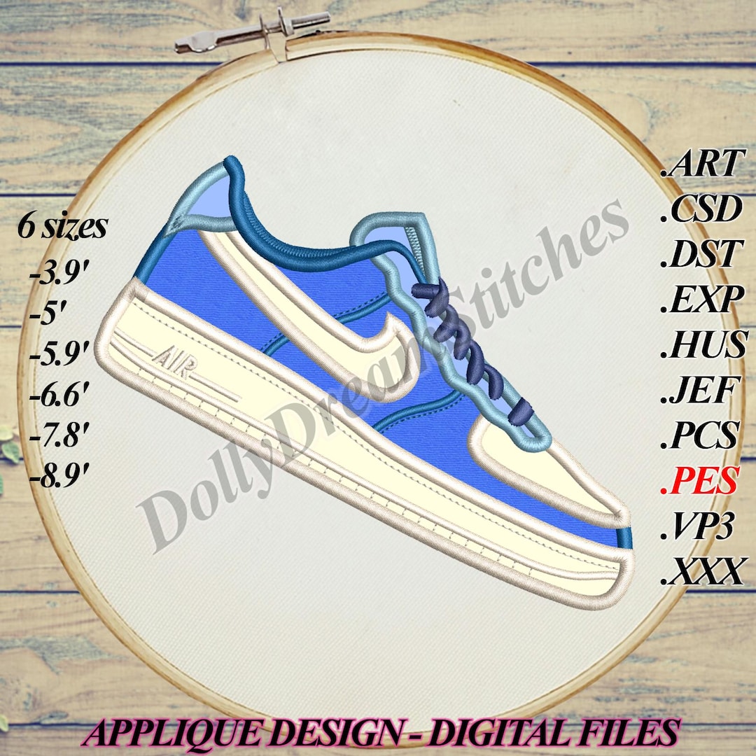 Sneakers APPLIQUE, Shoe Embroidery Design, 6 Sizes, Instant Download - Etsy