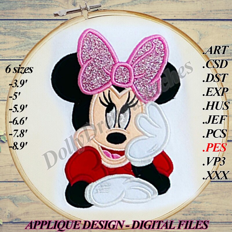Minnie Applique - Etsy
