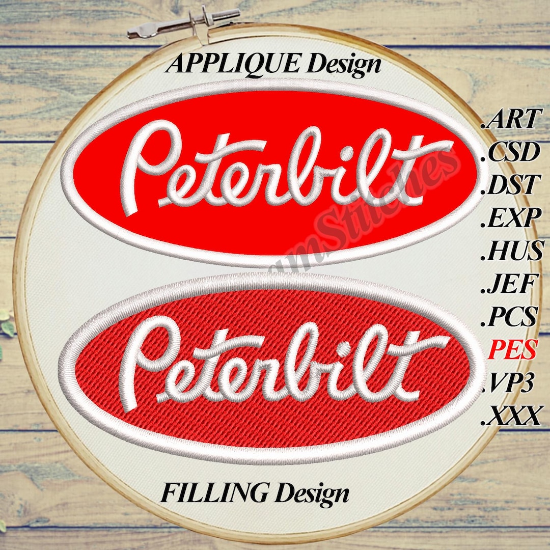 Peterbilt APPLIQUE and FILLING Design, Instant Download - Etsy
