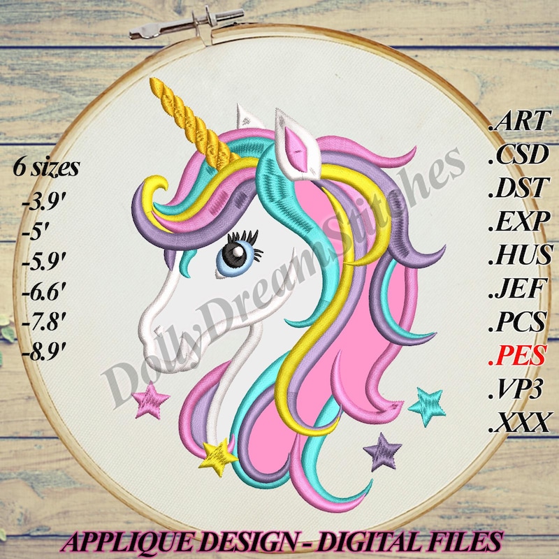 Unicorn Applique - Etsy