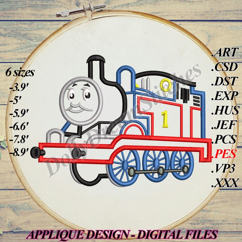 Thomas the Train Embroidery Design - Etsy