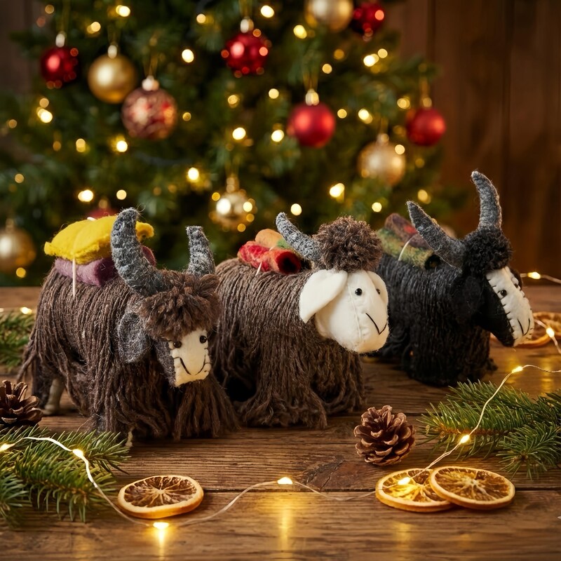Wool Felted Yak Ornament - Etsy