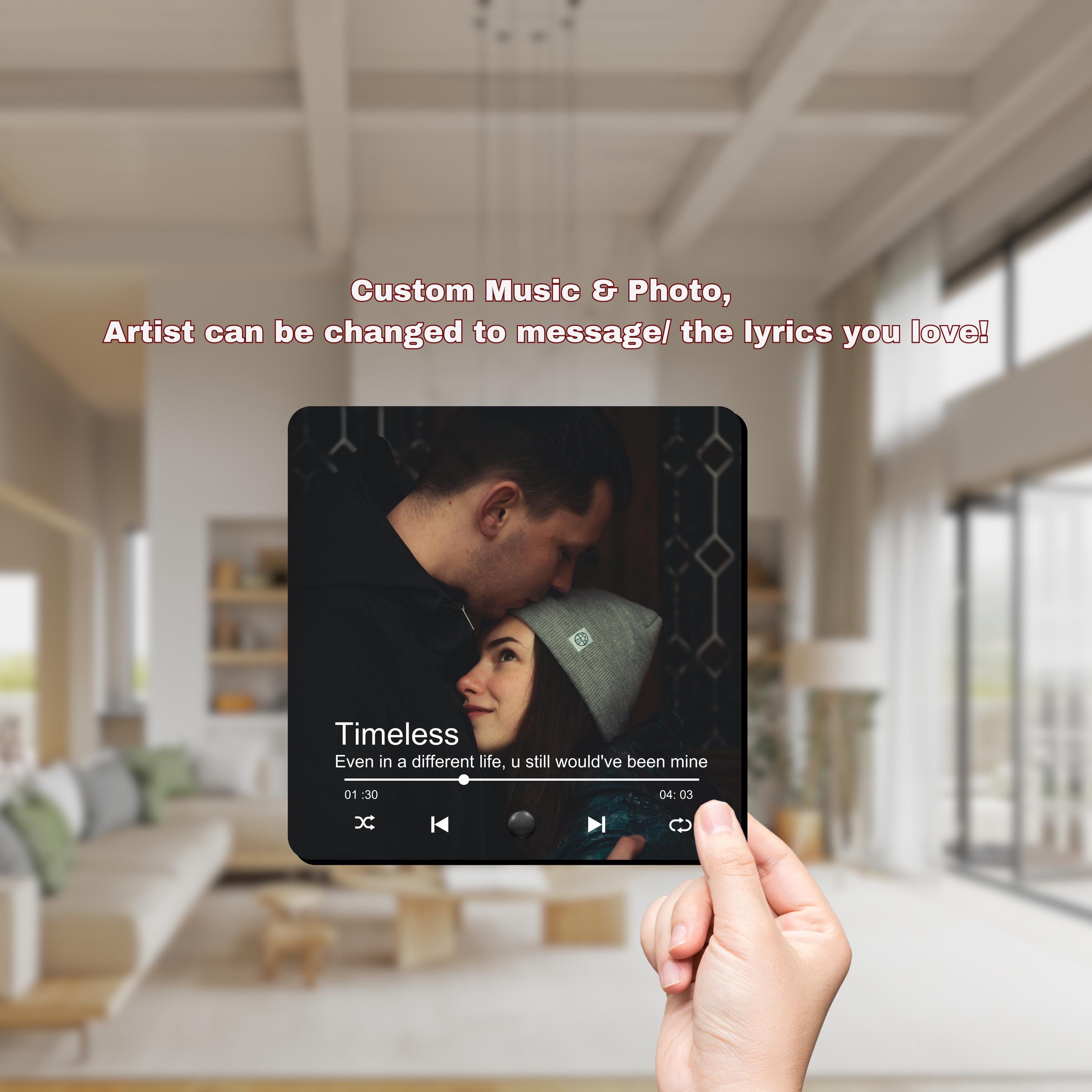 Personalized Music Fridge Magnet,custom Photo & Music Refrigerator ...
