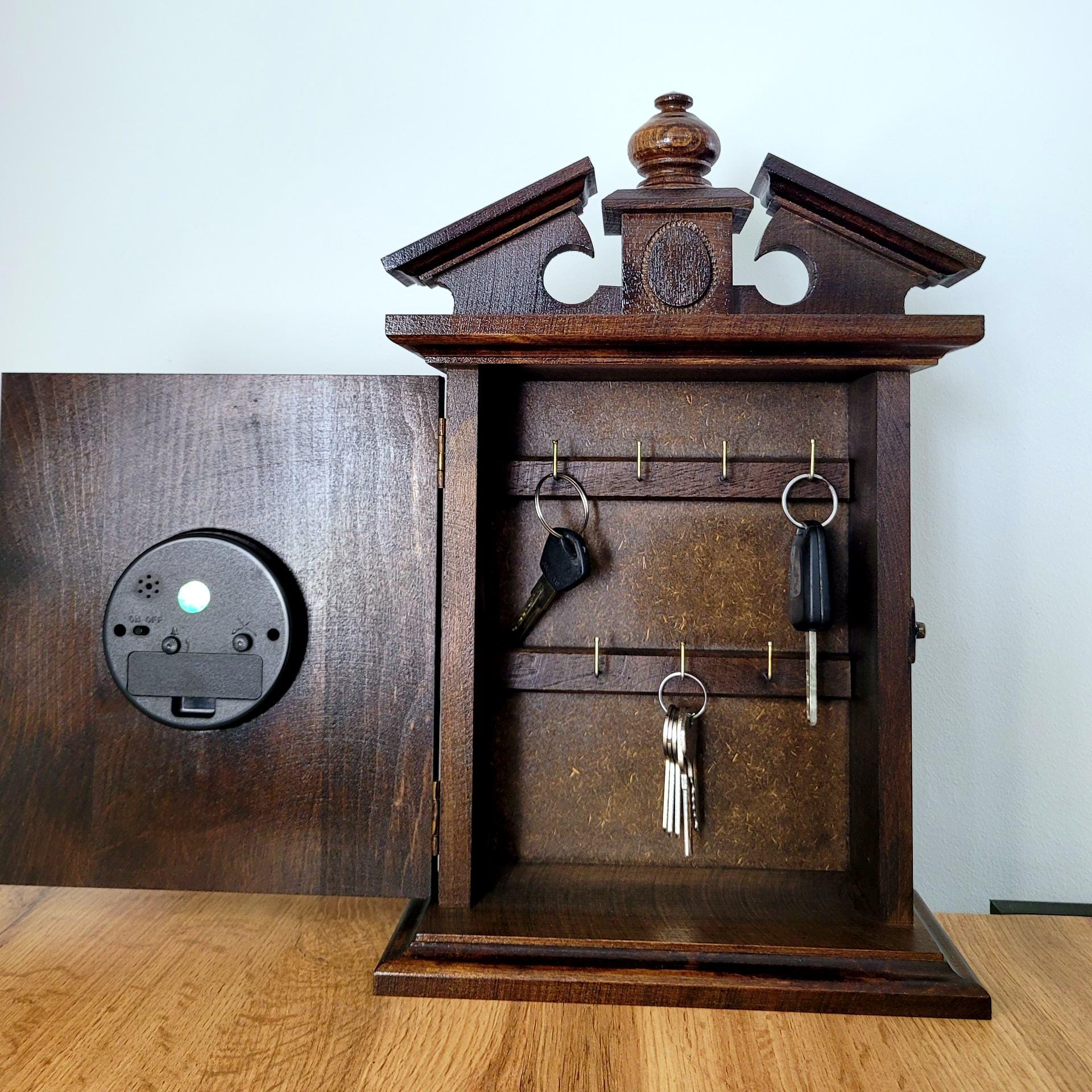 Wood Decor,key Holder, Key Cabinet Handmade Key Holder Locker Wooden ...