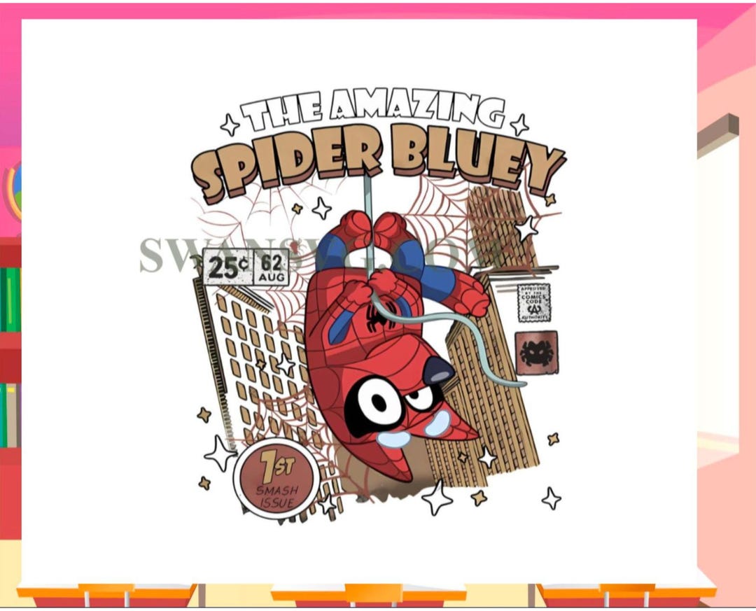 Bluey Spider Man Across the Spider-verse Png - Etsy